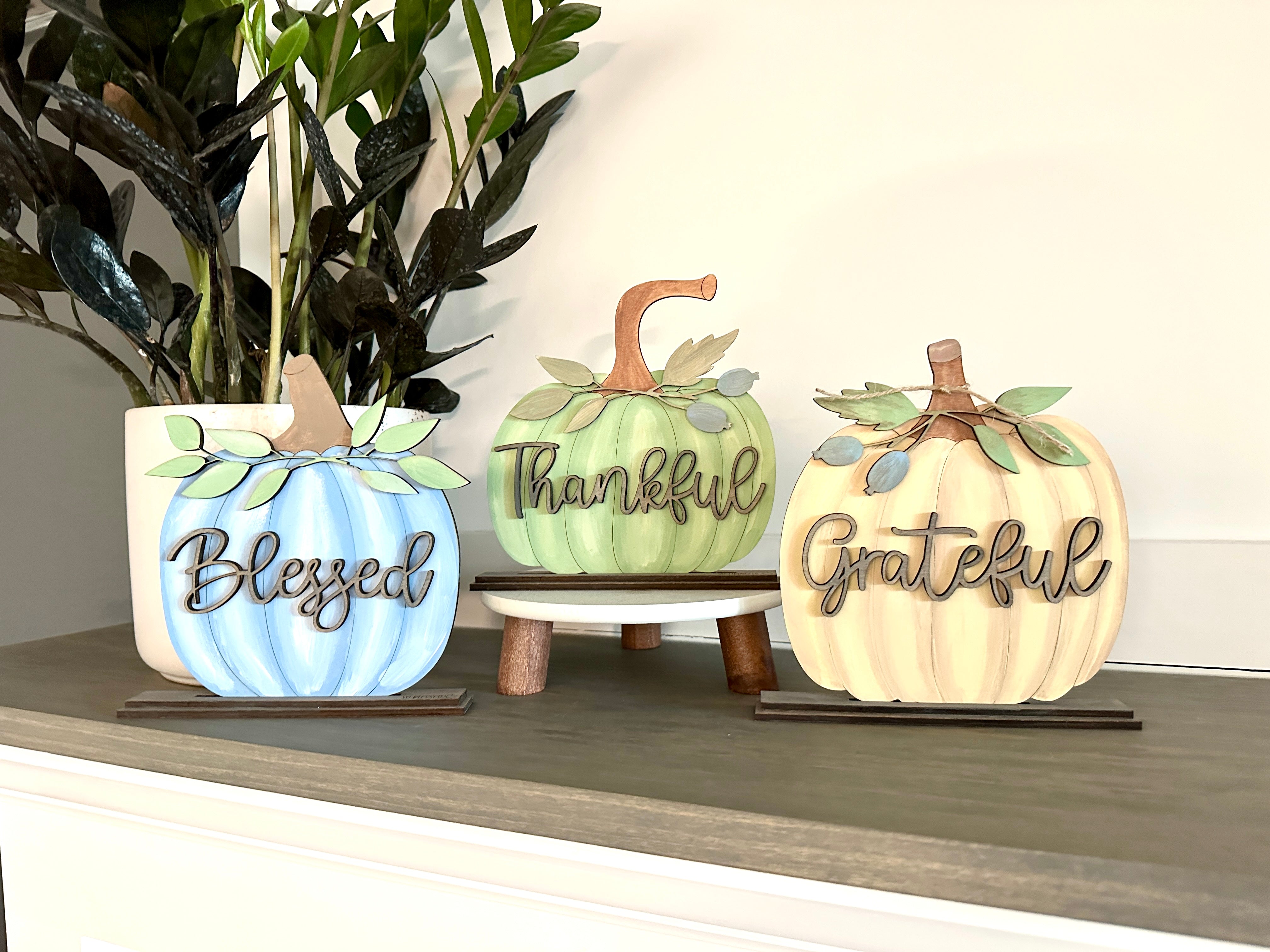 Grateful Thankful Blessed Pumpkin Trio - Paint Party – TheLavenderLakes
